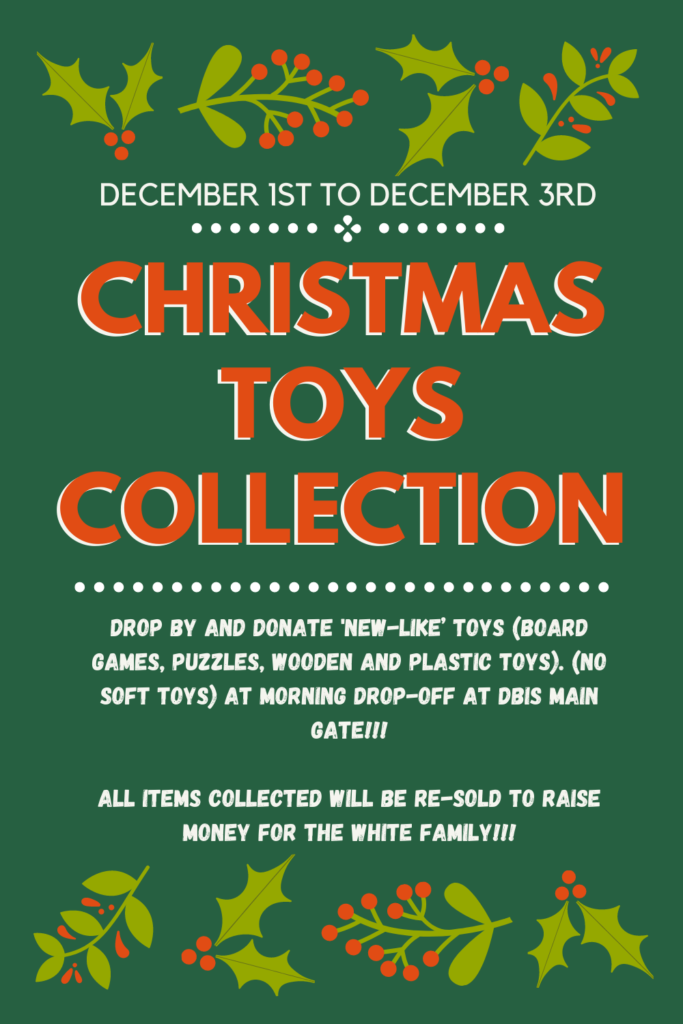 Christmas Toy Collection: 1st – 3rd December – DBIS Hub
