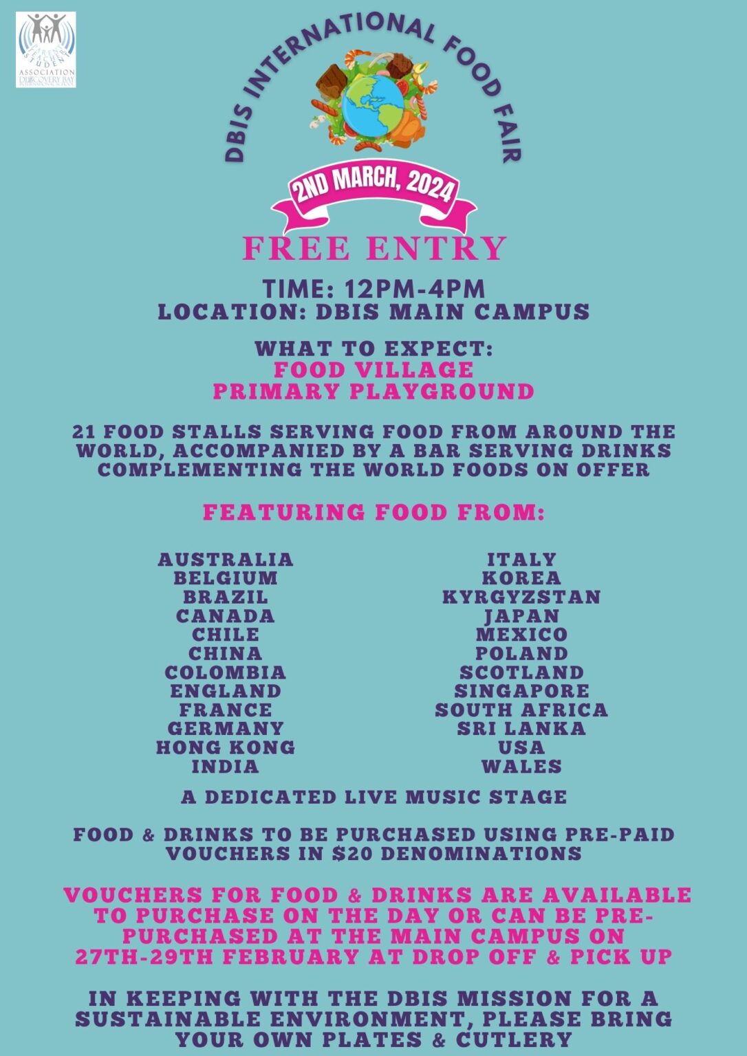 International Food Fair – Schedule and Stalls Information – DBIS Hub