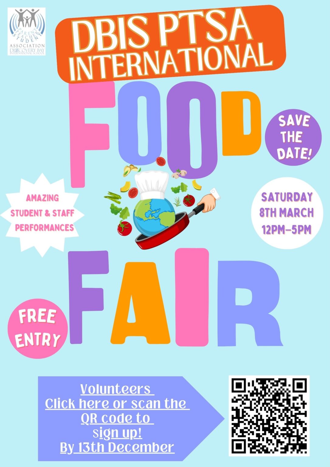 Save the Date: DBIS International Food Fair – 8th March 2025 – DBIS Hub
