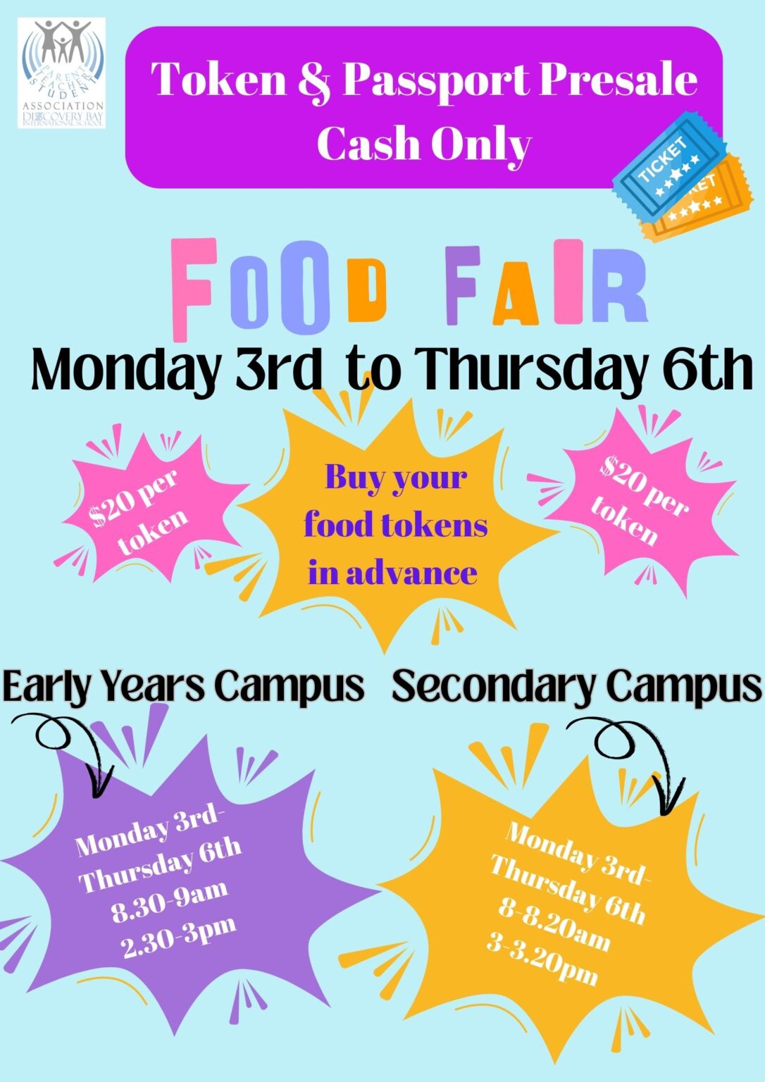 Pre-Sale: Food Fair Tokens & Passports Available from Monday 3rd March! – DBIS Hub