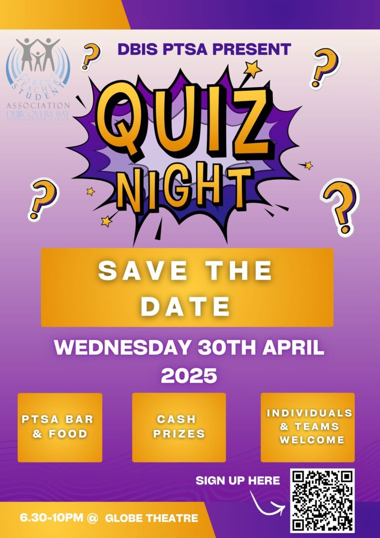 Save The Date: PTSA Quiz Night – 30th April! – DBIS Hub