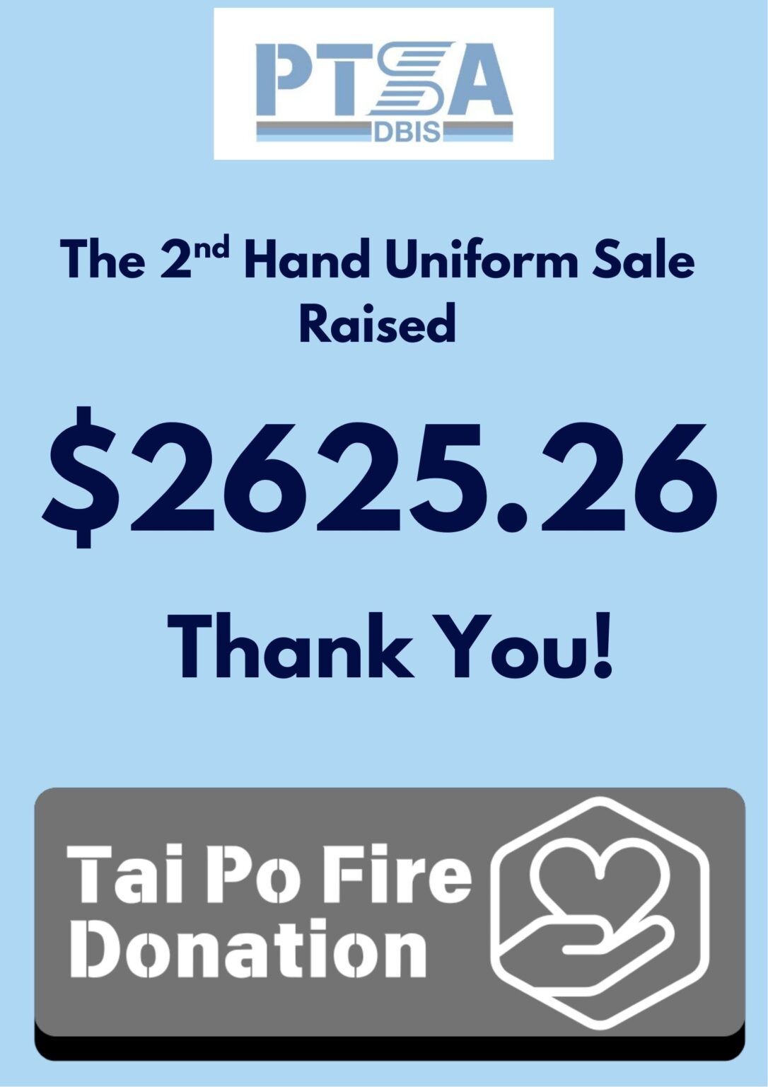 PTSA Tai Po Second-Hand Uniform Sale Funds Raised – DBIS Hub
